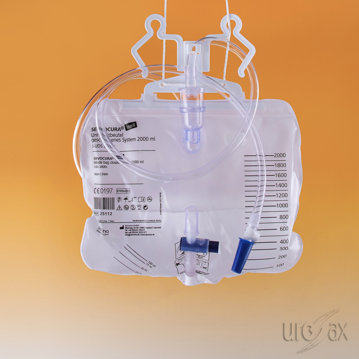 SERVOCURA® Urin-Bettbeutel geschlossenes System steril 2000 S-UDS 2000s ...